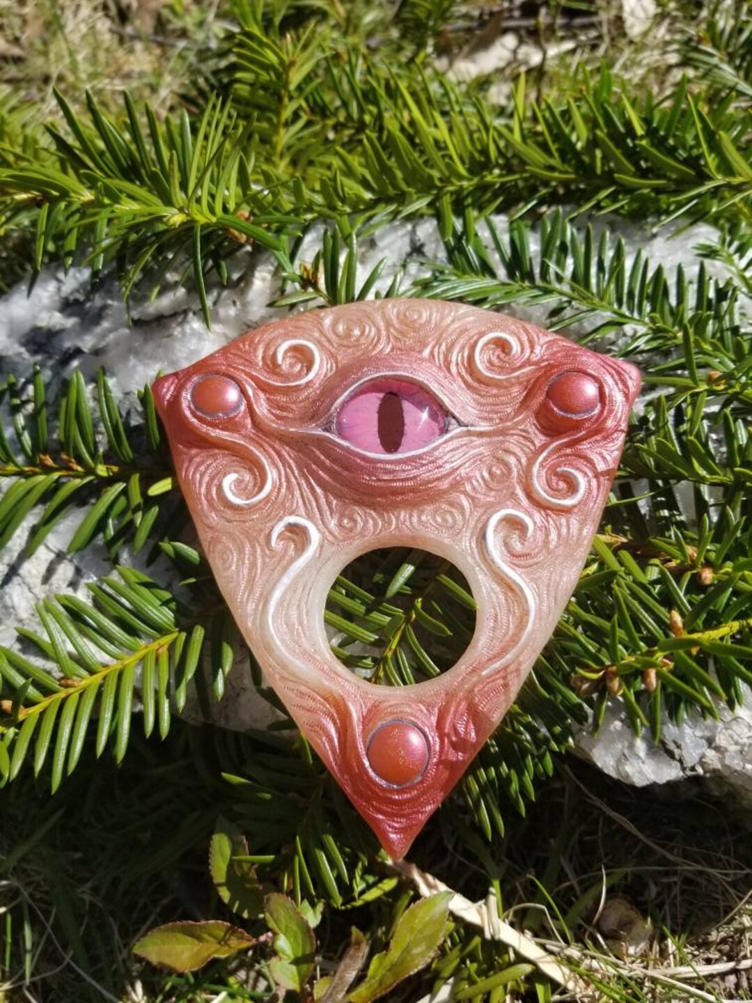 Ouija Planchette Eyeball Swirl Glow in the Dark Albino Eye - Etsy