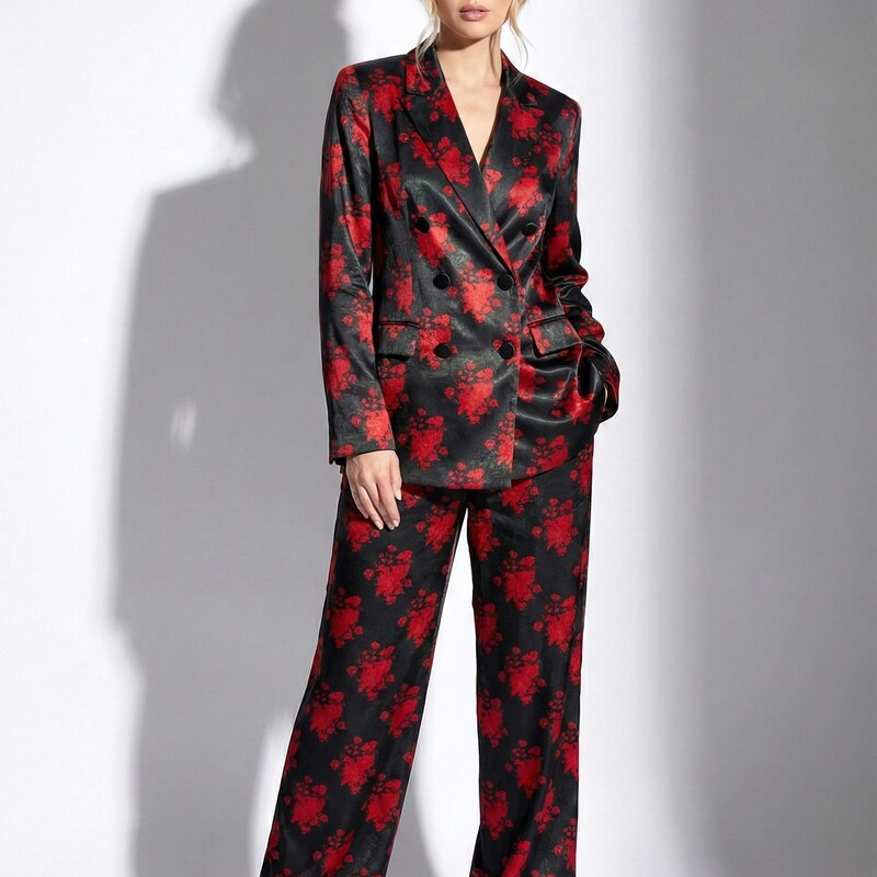 Red Satin 2 Piece Outfit - Etsy