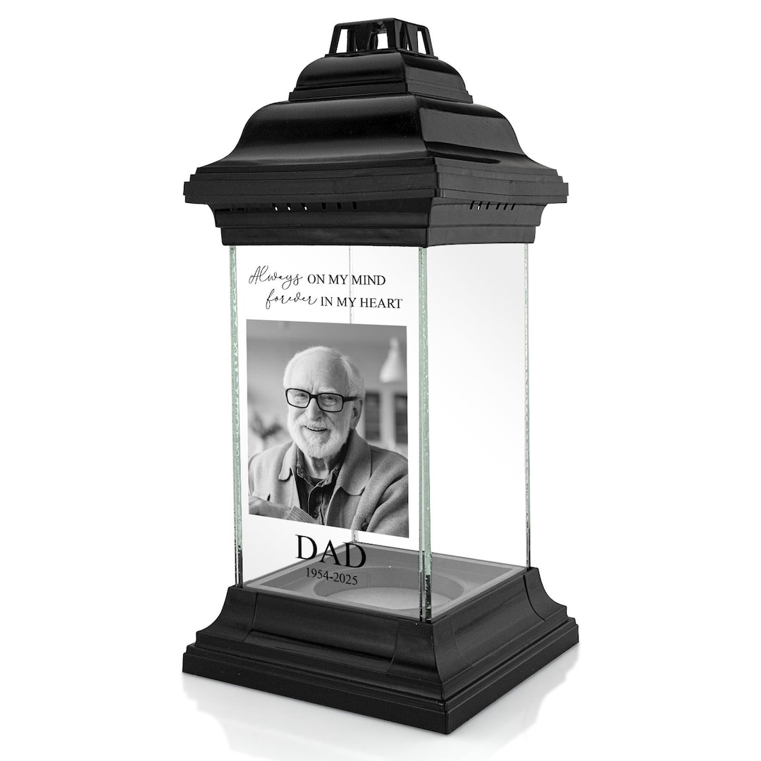Personalized Memorial Photo Lantern | Custom Sympathy Keepsake - Etsy