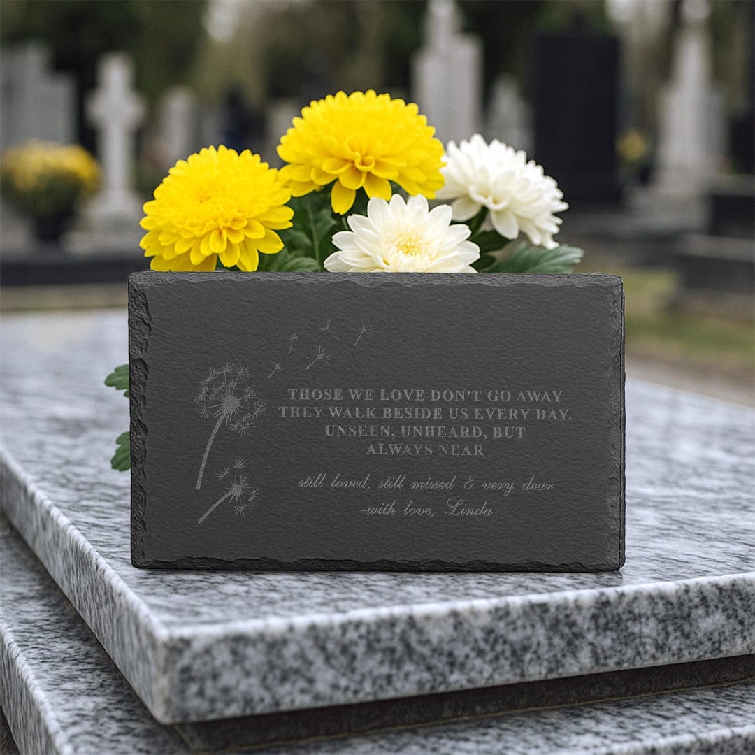 Personalized Memorial Stone for Grave | Custom Remembrance Plaque ...