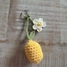 Handmade Crochet Lemon Keychain | Cute Mini Lemon Bag Charm | Crochet ...