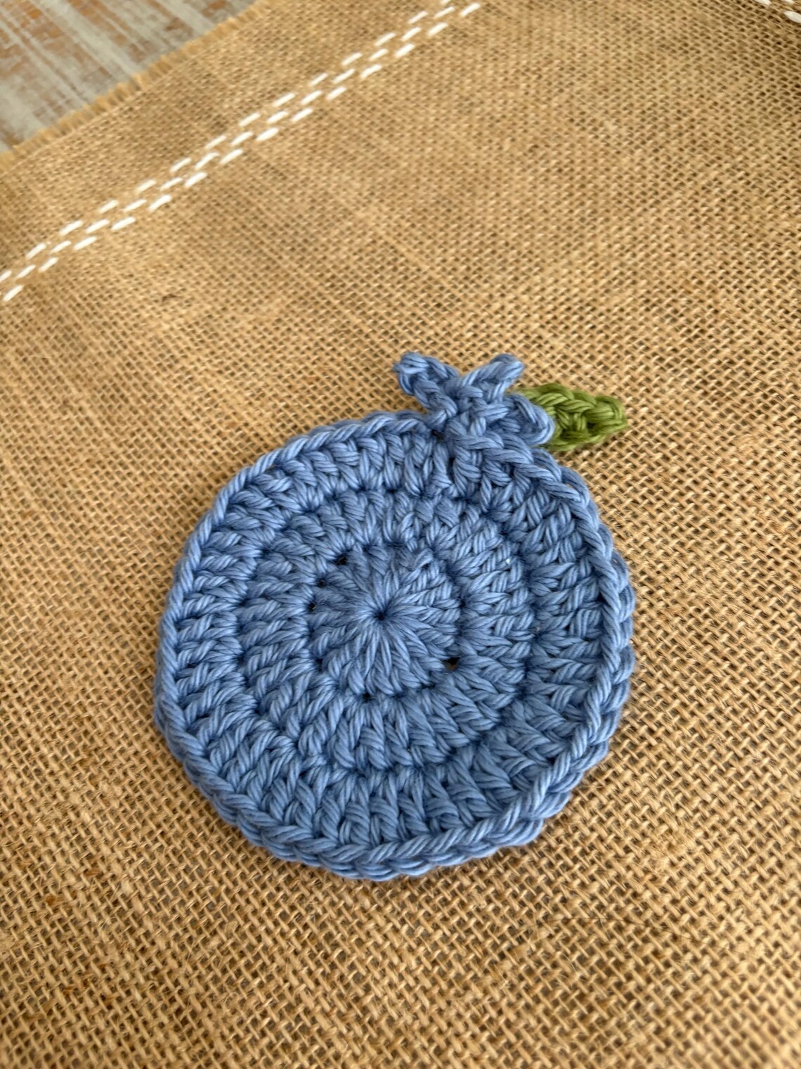 Crochet Blueberry Coaster Pattern PDF + FREE Video Tutorial | Easy ...