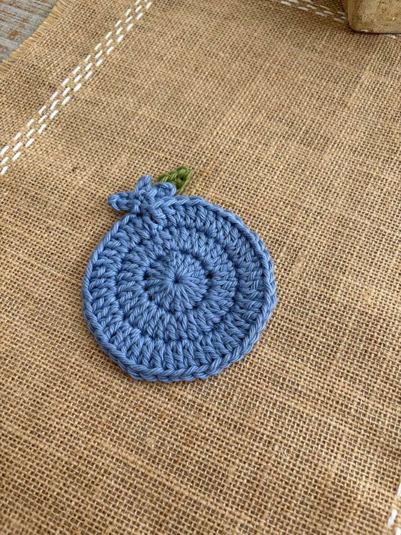 Crochet Blueberry Coaster Pattern PDF + FREE Video Tutorial | Easy ...