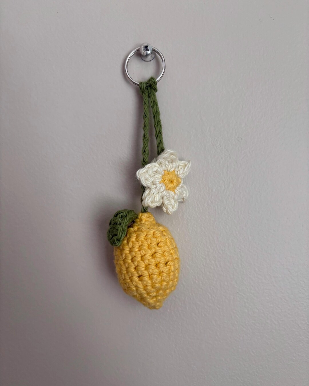 Handmade Crochet Lemon Keychain | Cute Mini Lemon Bag Charm | Crochet ...