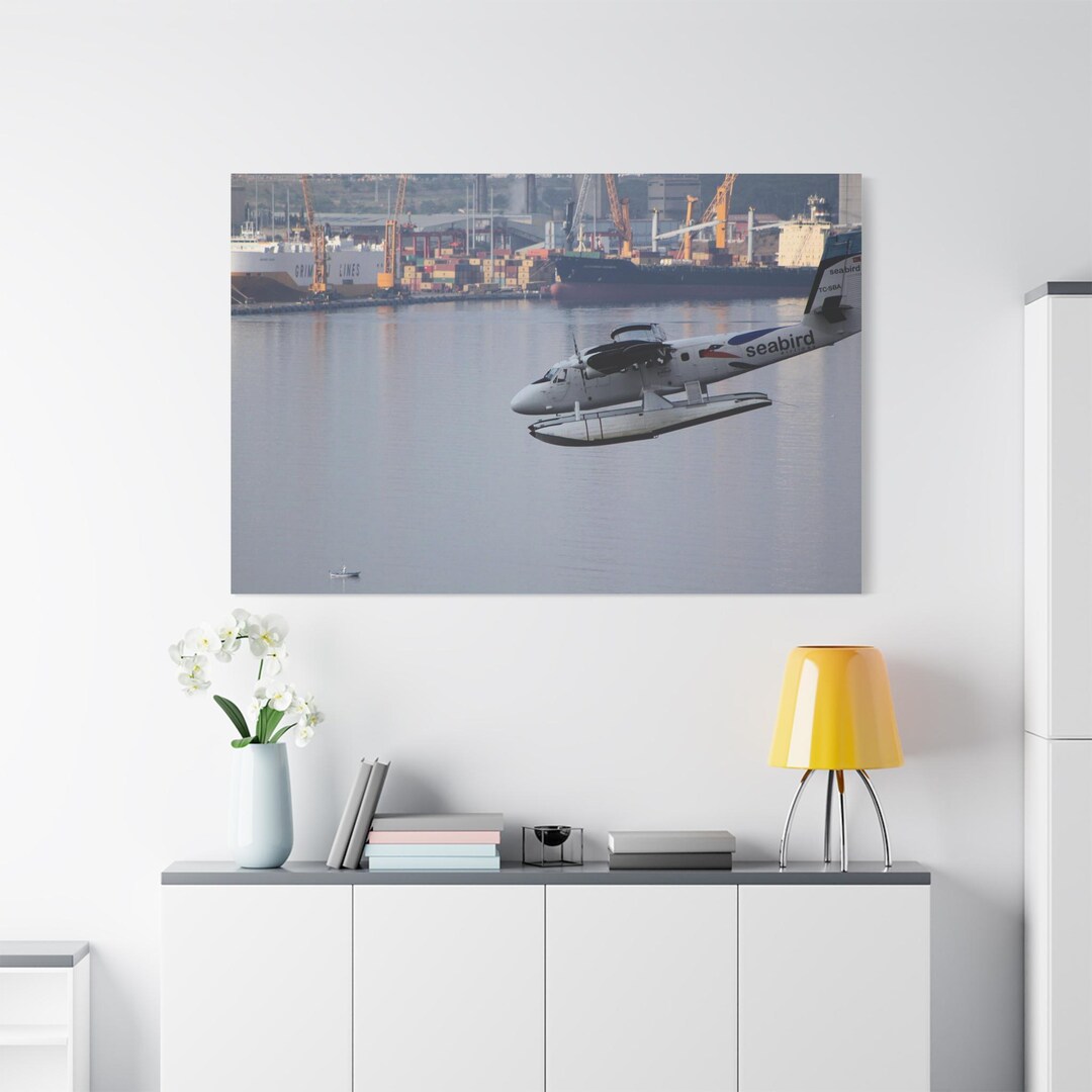 Seaplane Wall Art - Matte Canvas, Modern Home Decor, Aviation ...