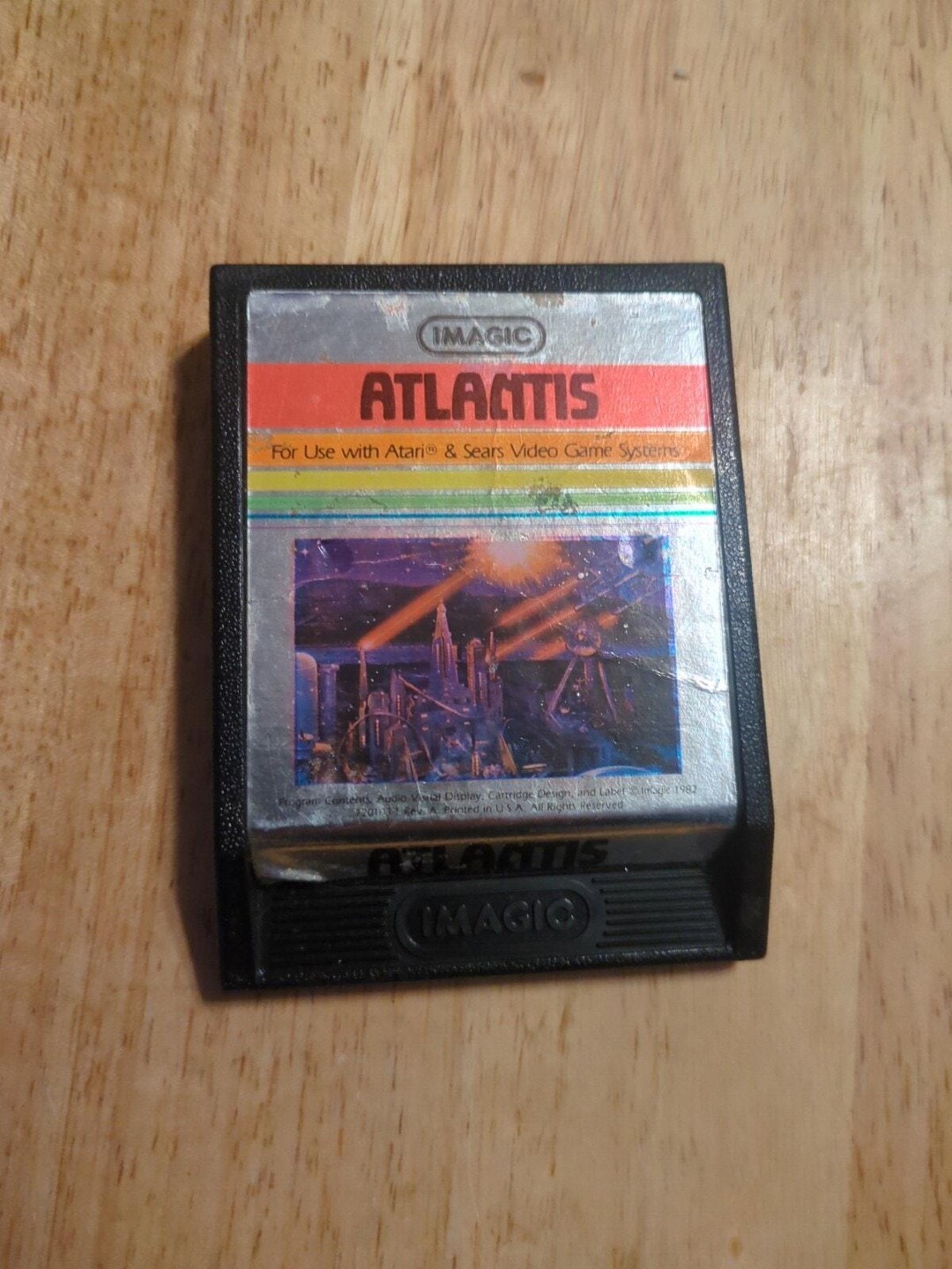 Vintage Atlantis ATARI Imagic Game Cartridge 1982 - Etsy