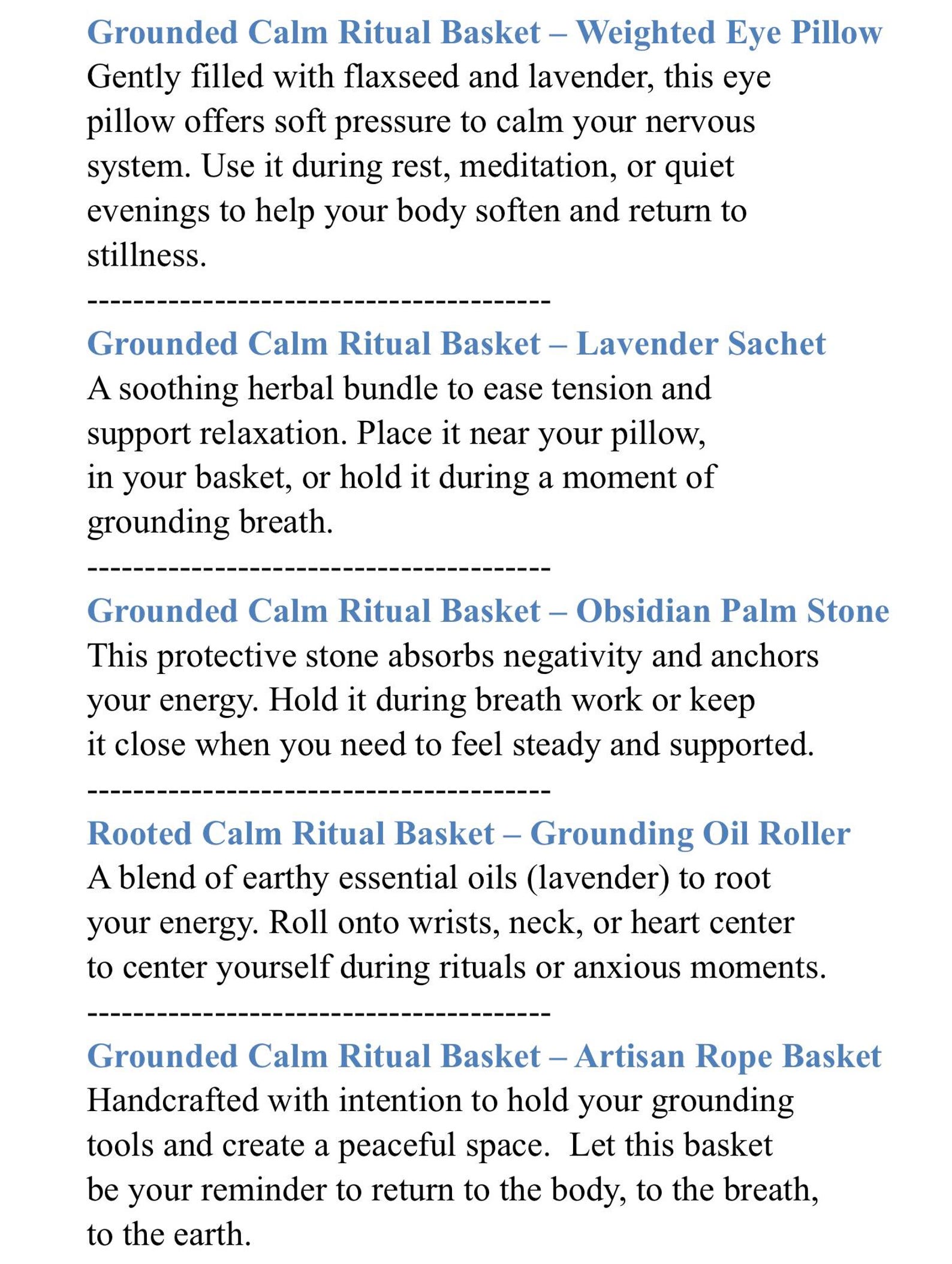 Grounded Calm Ritual Basket | Grounding Rope Basket With Agate ...