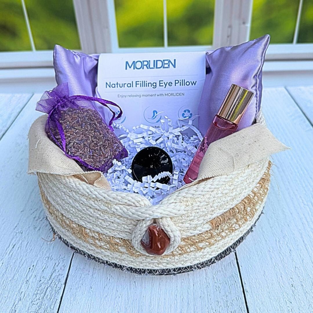 Grounded Calm Ritual Basket | Grounding Rope Basket With Agate ...