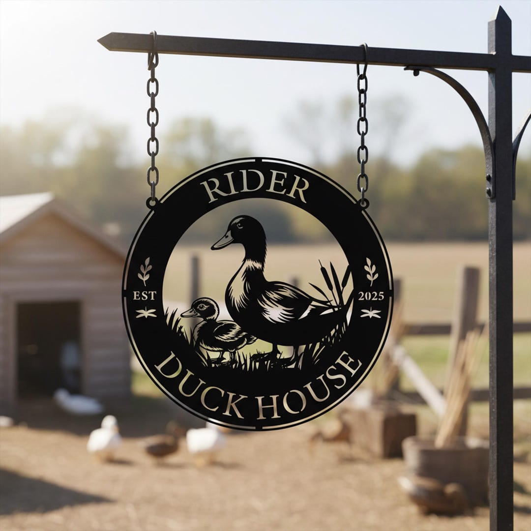 Personalized Duck Farm Sign Decor, Custom Duck Sign, Duck Lover Metal ...