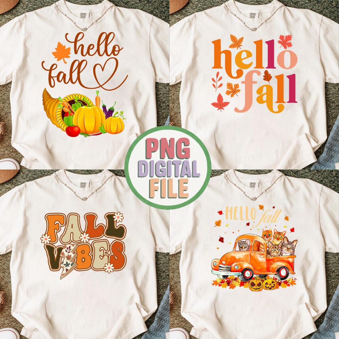Fall PNG Bundle, Fall Cornucopia, Pumpkin Fall Leaves, Autumn Season ...