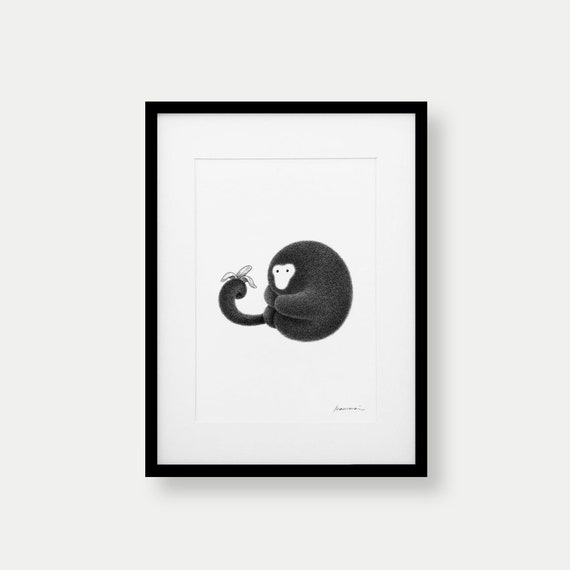 Monkey No.1 A4 Open Edition Print - Etsy