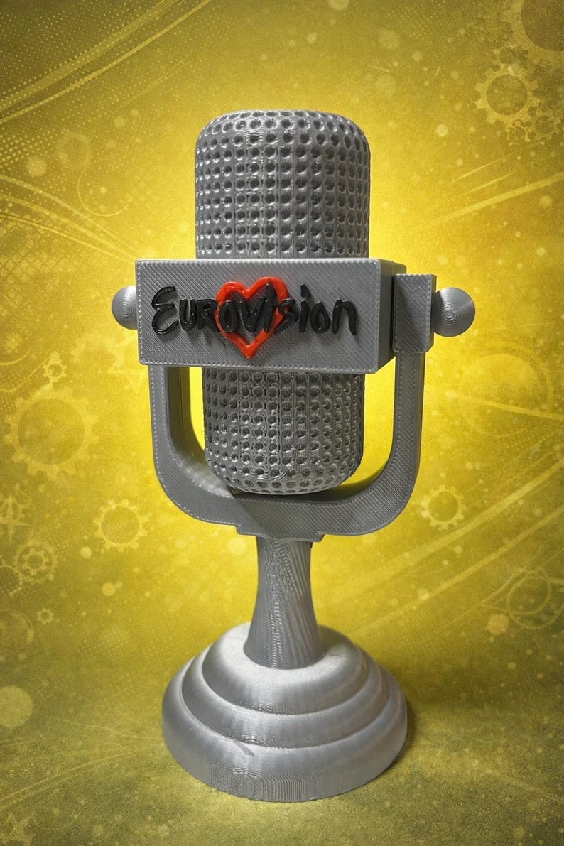 Trophée Eurovision pour les fans et le karaoké | Microphone décoratif ...