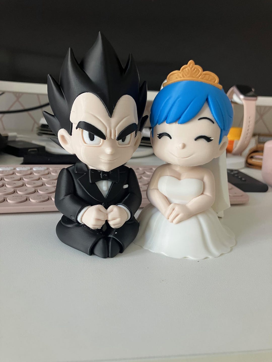 Vegeta and Bulma Dragon Ball Wedding Dolls - Etsy
