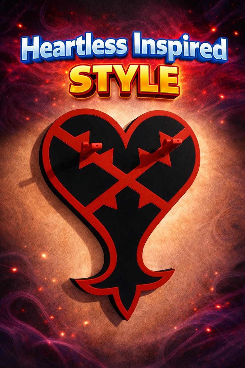 Kingdom Hearts Heartless Wall Decor Keyblade Holder Gamer Room Decor ...