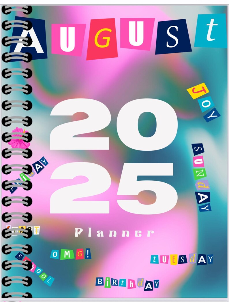 Bright & Fun August 2025 Planner + Self-love Journal | Digital Download ...