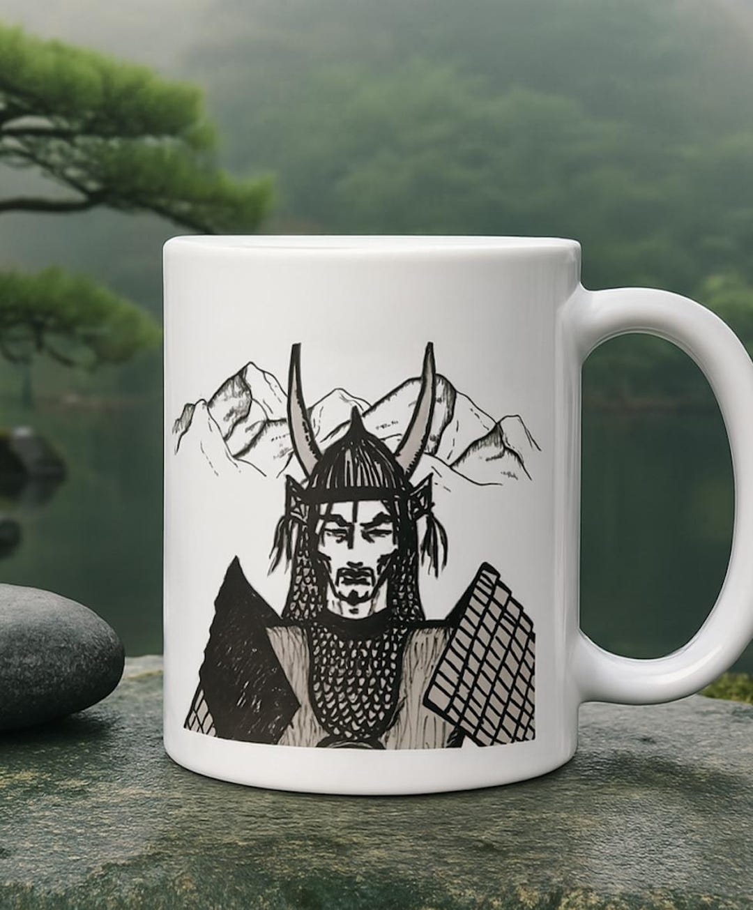 Samurai Warrior Coffee Mug: Japanese Zen Art, Tao Wisdom Gift - Etsy
