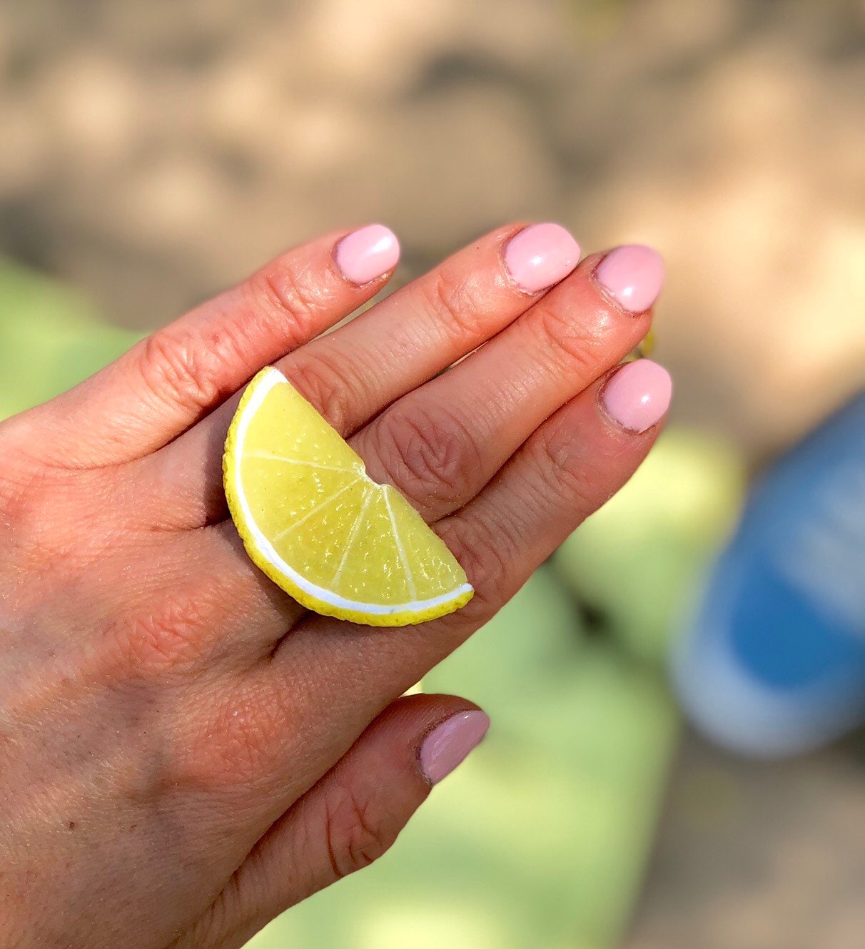 Lemon Ring, Citrus Ring, Cute Ring, Adjustable Ring, Fruit Ring ...