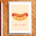 Hot Dog Funny Valentines Day Card Birthday Card Funny Food - Etsy