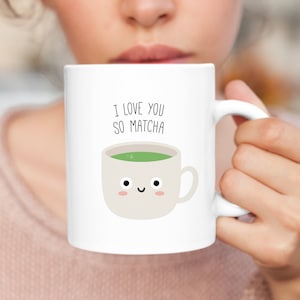 Cute Matcha Mug, Matcha Lover Gift, Green Tea Mug, Green Tea Lover Gift ...