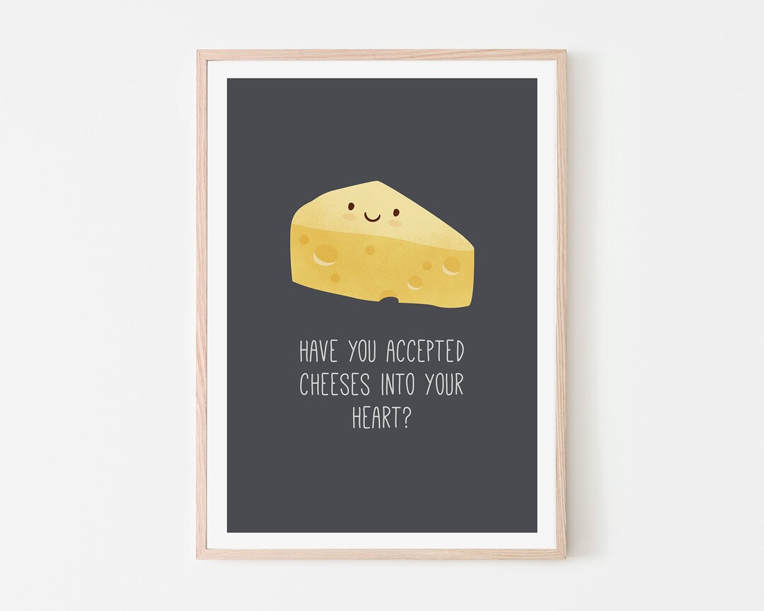 Cheese Print, Kitchen Art Print, Kitchen Wall Art, Food Print, Foodie ...
