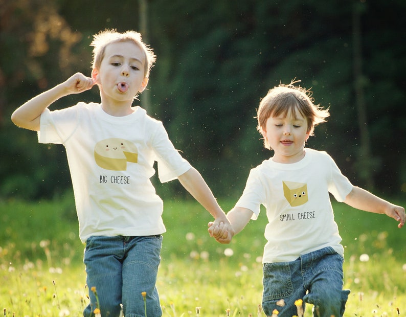 Sibling Matching T-shirts, Big Cheese Matching Tees, Sister and Baby ...