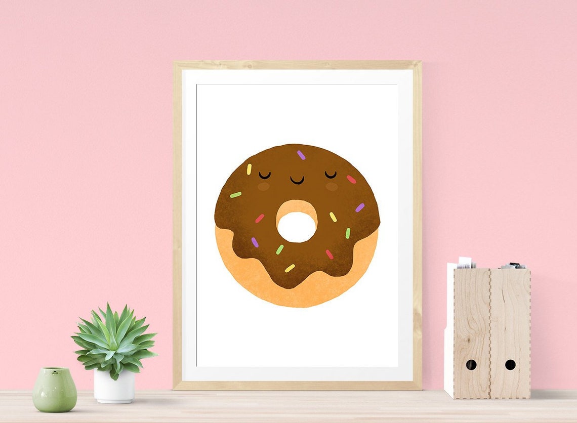 Set of 3 Donut Prints Kitchen Prints Donut Nursery Art - Etsy