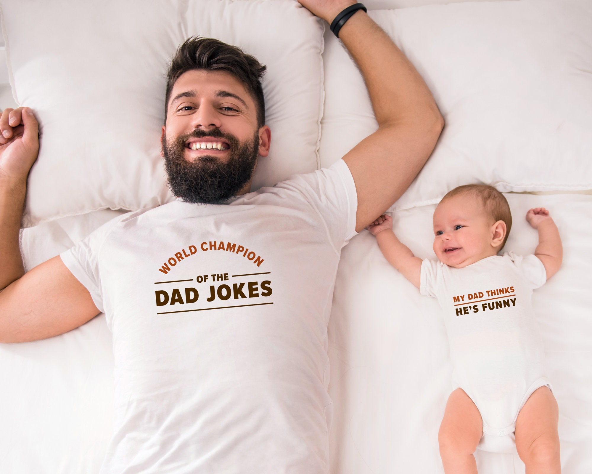 Dad Jokes Matching Tees Father's Day Shirts New Dad | Etsy