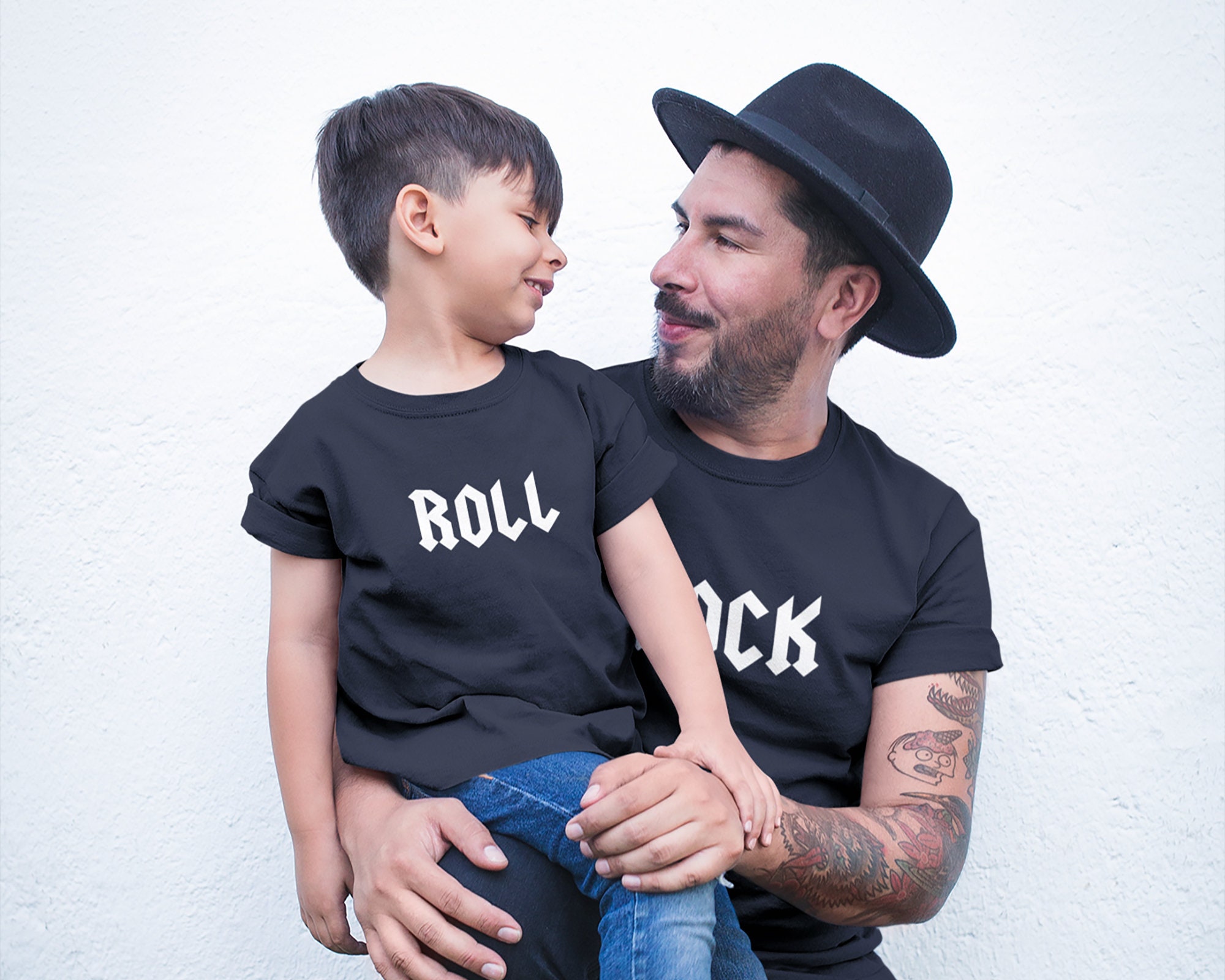 Rock and Roll Father and Son Matching Shirts Daddy and | Etsy
