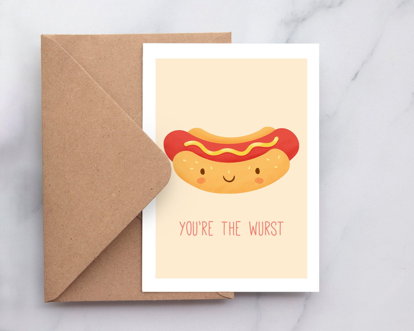 Hot Dog Funny Valentines Day Card Birthday Card Funny Food - Etsy