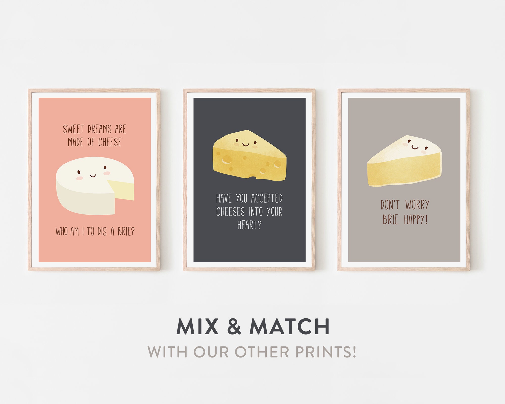 Cheese Print Kitchen Art Print Kitchen Wall Art - Etsy