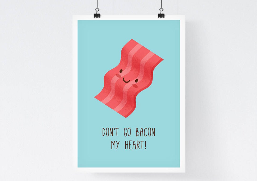 Bacon Poster, Funny Print, Foodie Gift, Funny Food Gift, Gift for ...