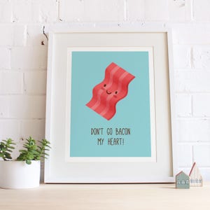 Bacon Poster, Funny Print, Foodie Gift, Funny Food Gift, Gift for ...