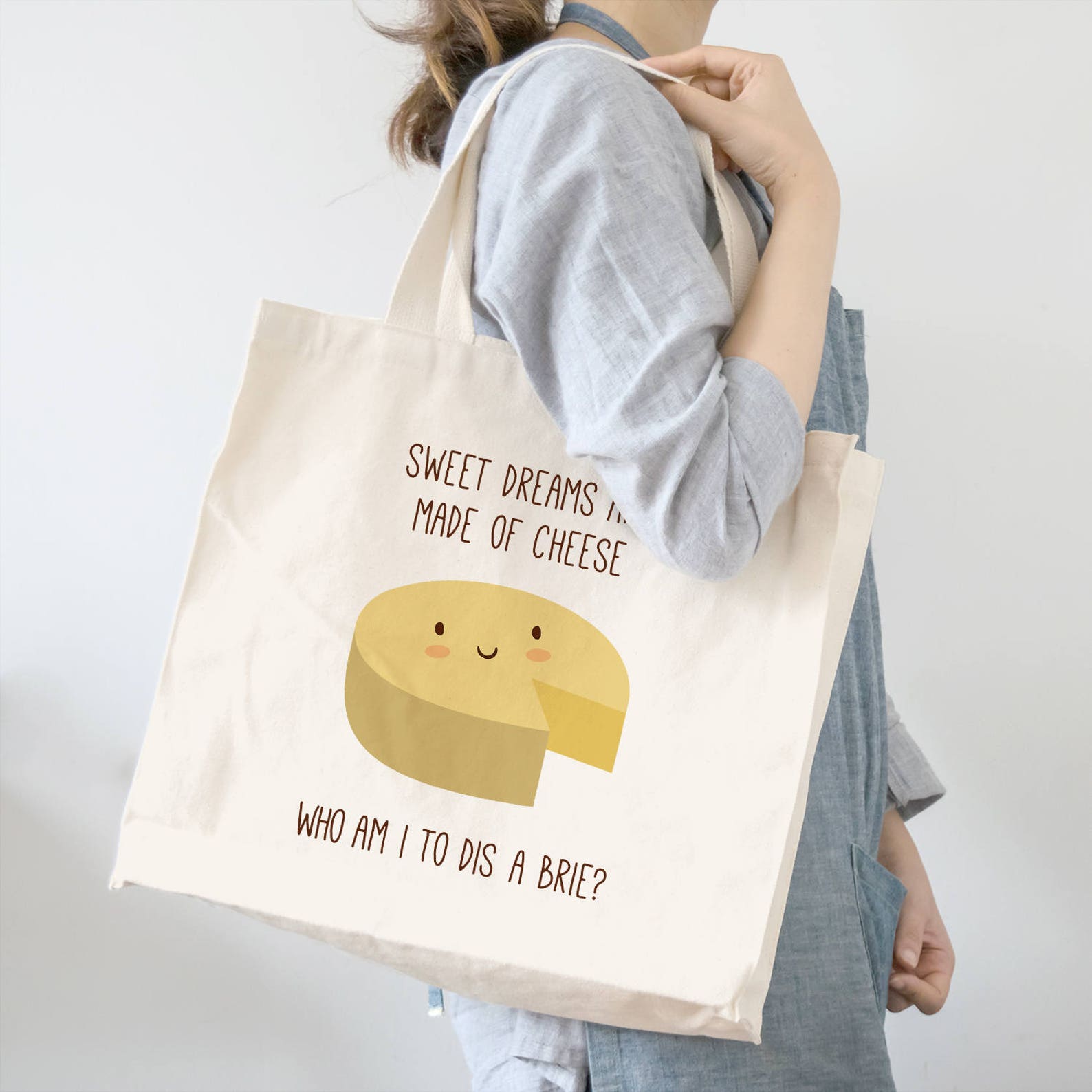 Foodie Gift Funny Tote Bag Gift for Foodie Cheese Tote Eco - Etsy