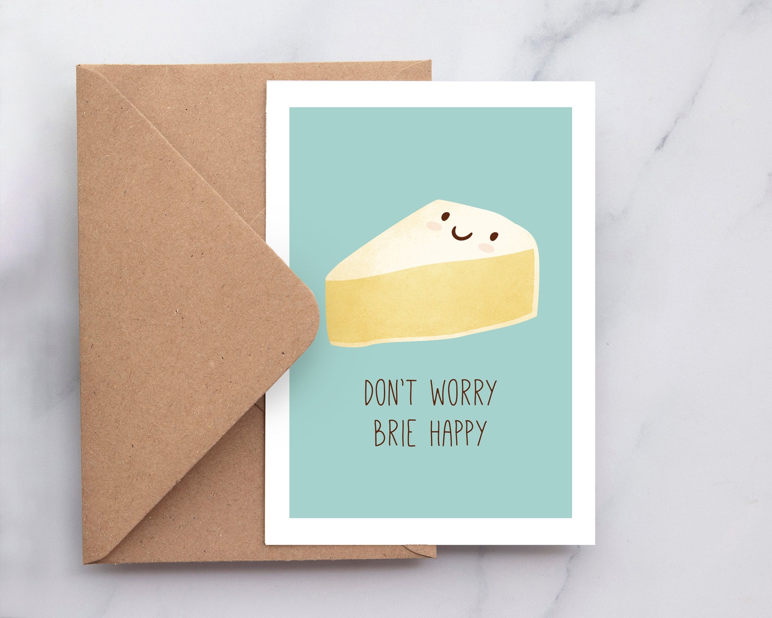 Cheese Card Brie Happy Card Cheese Birthday Card Foodie - Etsy