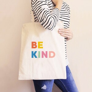 Be Kind Tote Bag, Sustainable Bag, Sustainable Living, Canvas Tote Bag ...