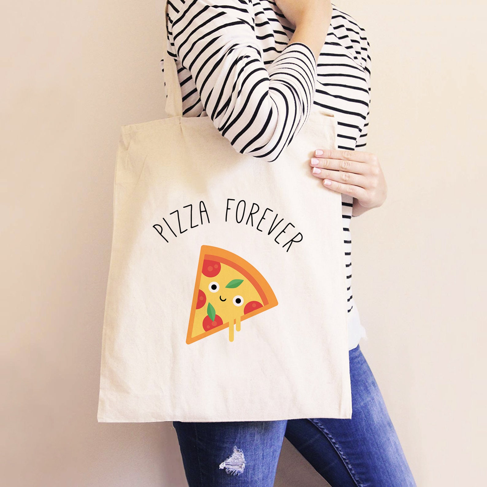 Pizza Forever Tote Bag Pizza Tote Bag Foodie Gifts Foodie - Etsy