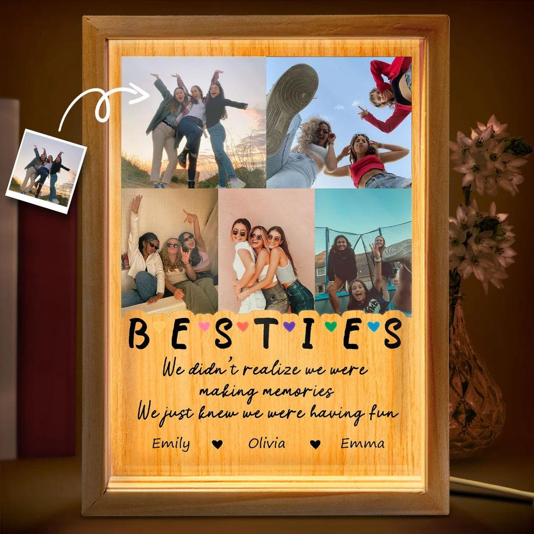 Custom Photo “we Were Having Fun” Light Box, Personalized Picture Frame ...