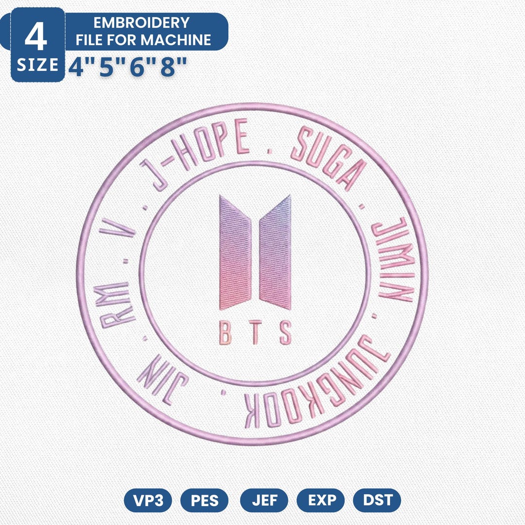 Kpop Inspired Logo Embroidery Design, Kpop Idol Comeback Embroidery ...