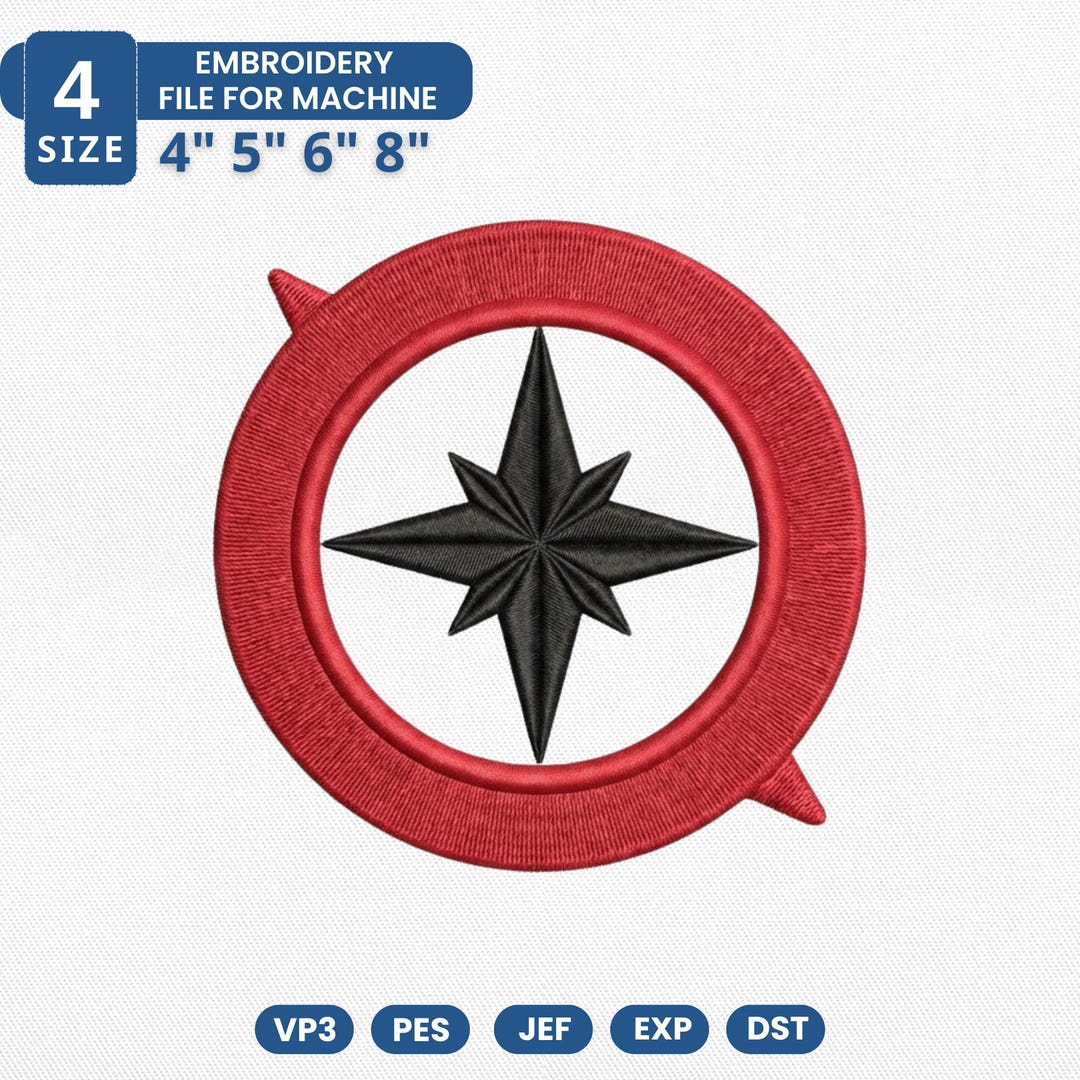 Kpop Compass Logo Embroidery Design, Kpop Male Idol Group Embroidery ...