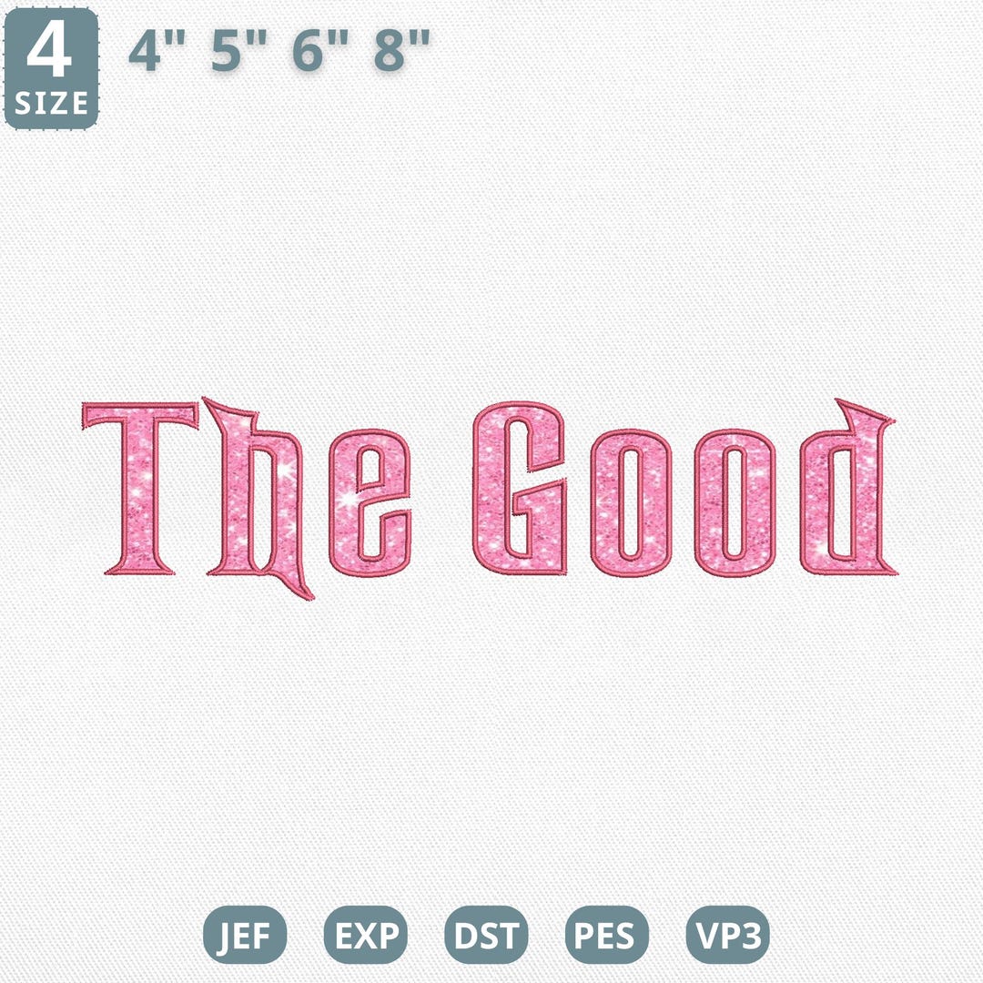 Pink Wizard Applique Embroidery Design, Sparkly Good Witch Quote Text ...