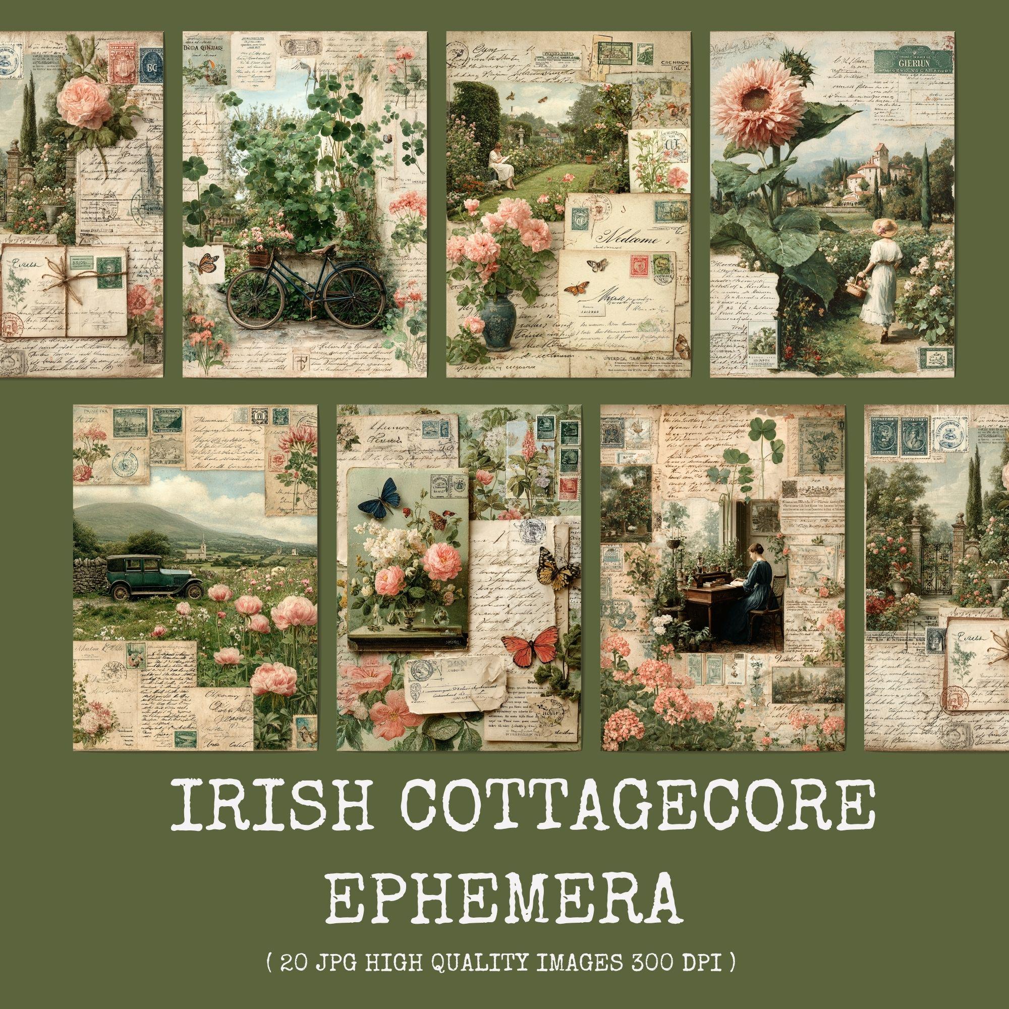 Irish Cottagecore Ephemera Bundle: Vintage Ireland Printable Journal ...