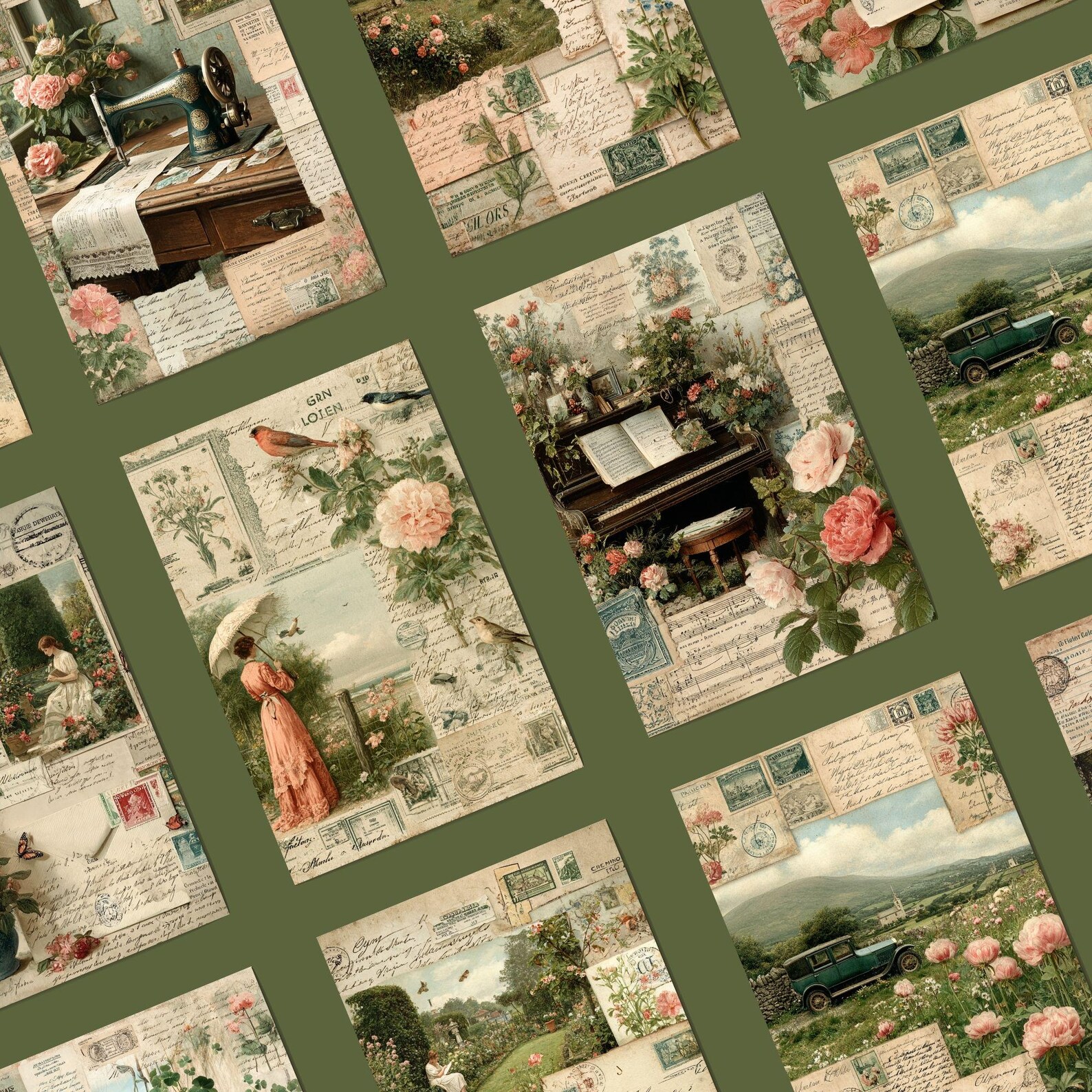 Irish Cottagecore Ephemera Bundle: Vintage Ireland Printable Journal ...
