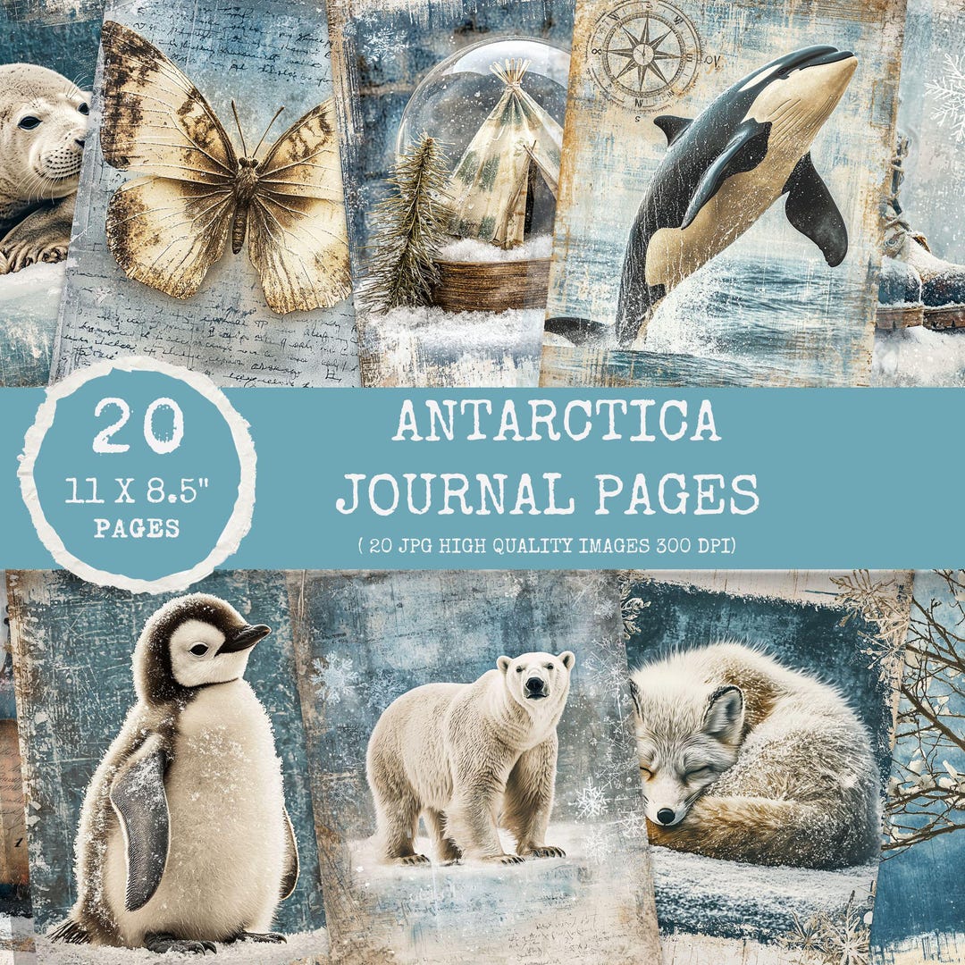 Antarctica Junk Journal Pages: Vintage Polar Ephemera (digital Download ...