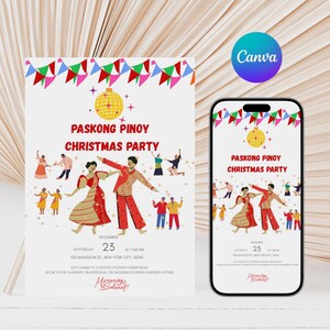 Digital Filipino Christmas Invitation - Etsy