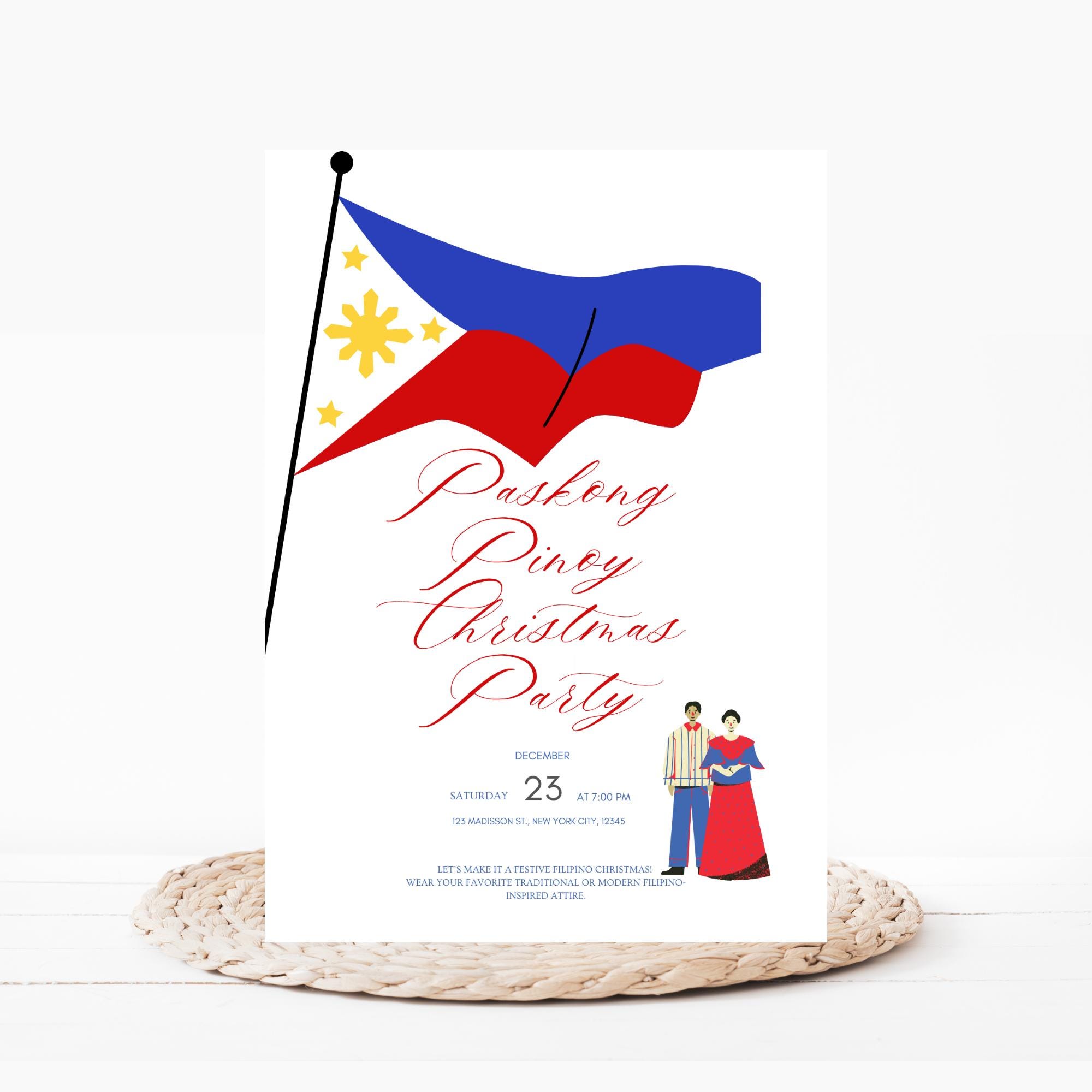 Filipino Christmas Party Invitation | Paskong Pinoy Digital Invite ...