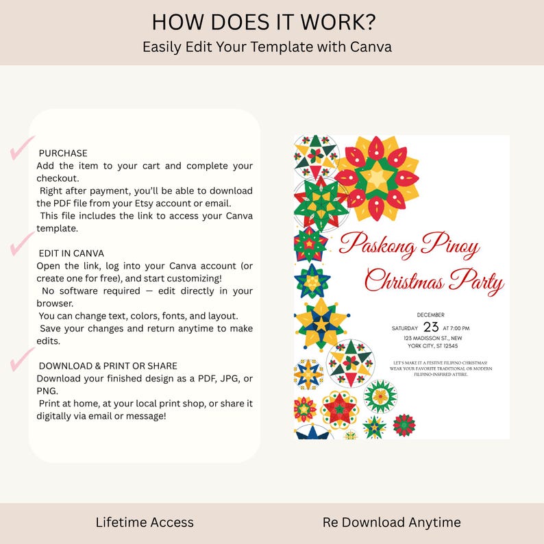 Filipino Christmas Party Invitation | Paskong Pinoy Parol Design ...