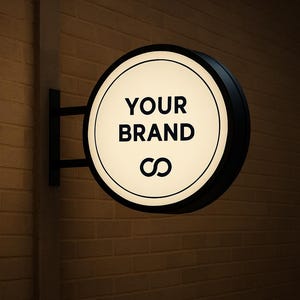 Custom LED Lightbox Sign | Double Sided Illuminated Business Logo Sign ...