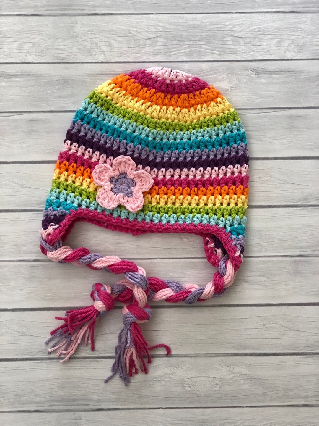Crochet Rainbow Winter Hat for Babies and Toddlers - Etsy