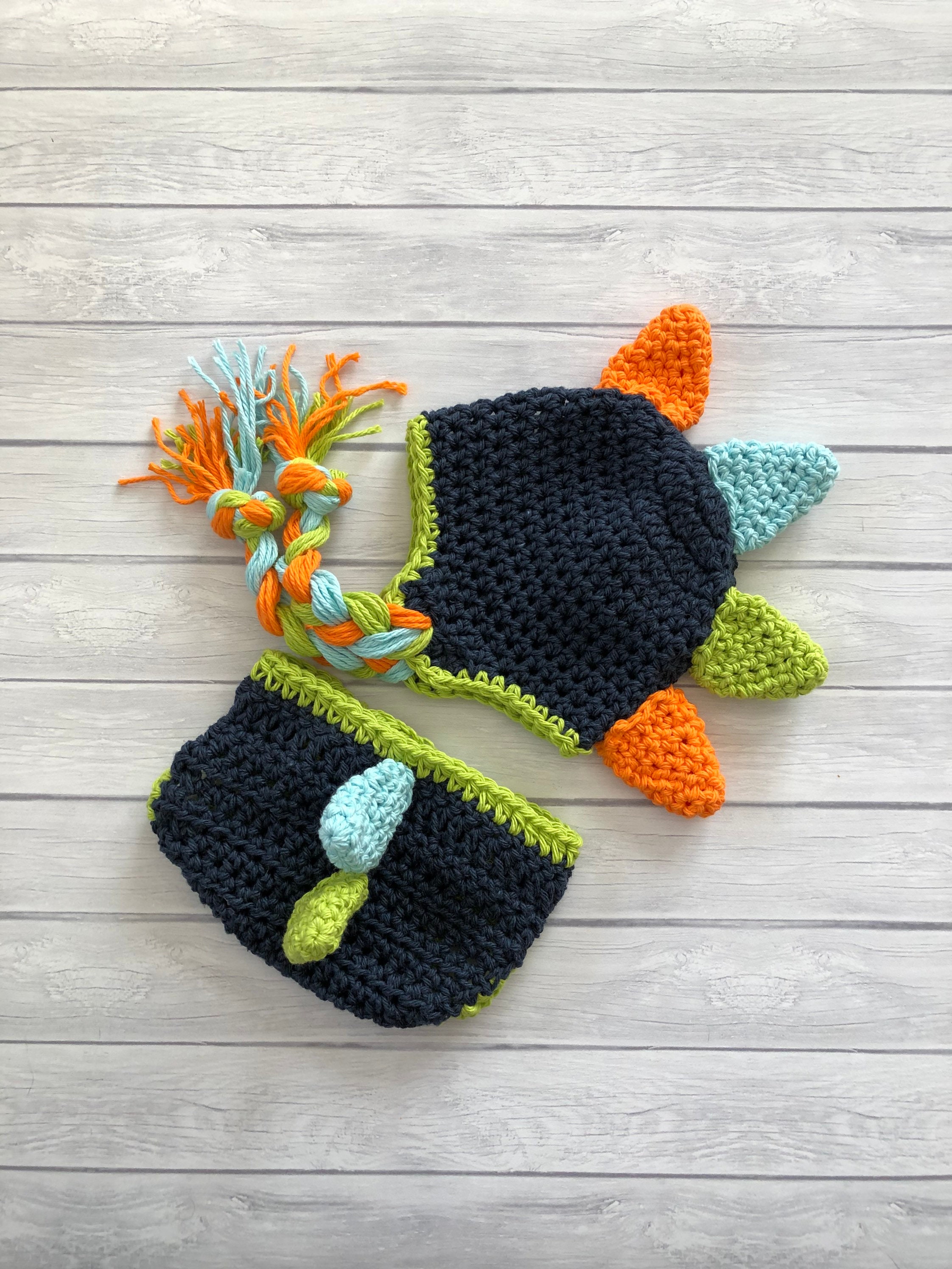 Dinosaur hat newborn to toddler sizes hat and diaper cover | Etsy