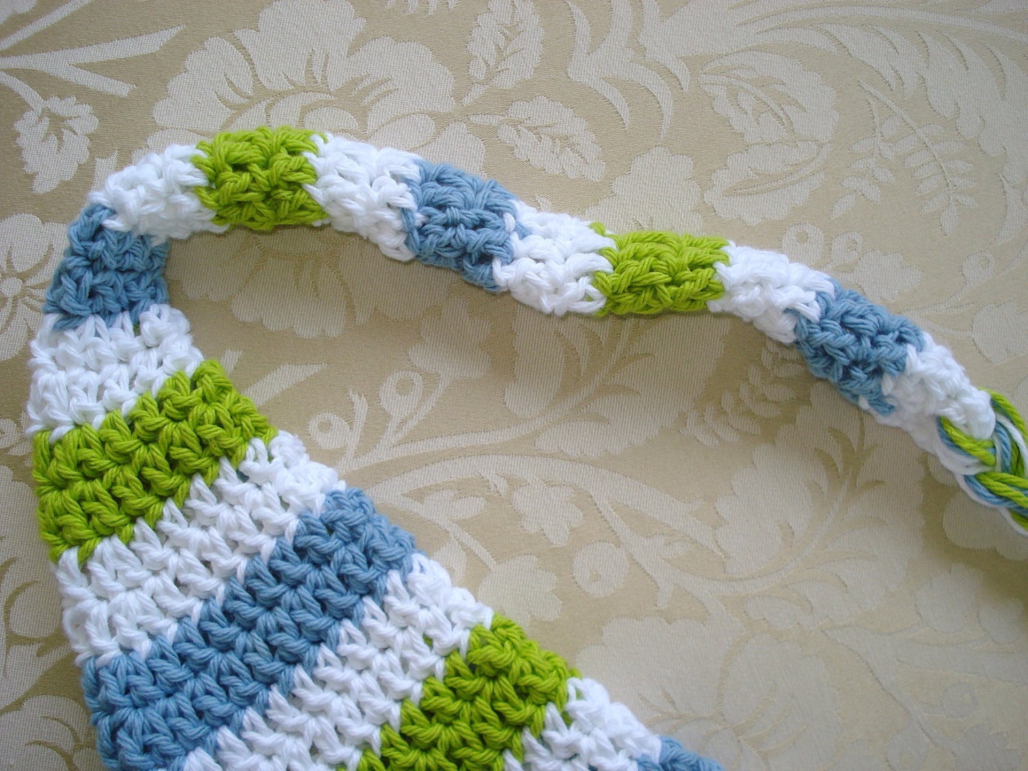 Crochet Long Tail Elf Hat Newborn Blue Green and White Elf Hat - Etsy